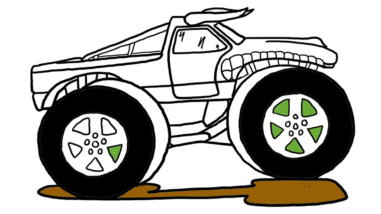 Monster Truck . How to draw Monster Truck . - YouTube