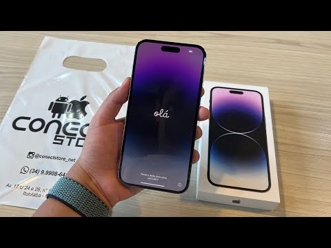 Comprei um iPhone Roxo - 14 Pro Max - Deep Purple / Unboxing ...
