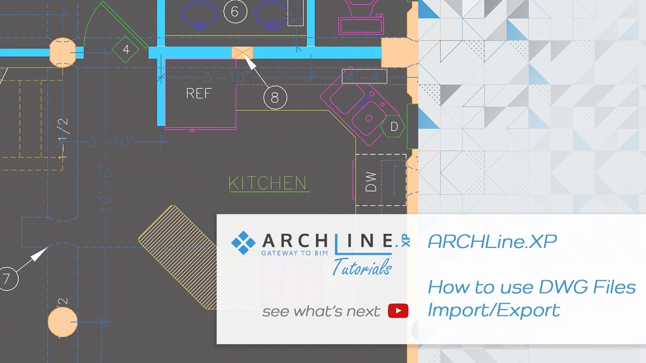 ARCHLine.XP - Using DWG Files (Import/Export) - YouTube