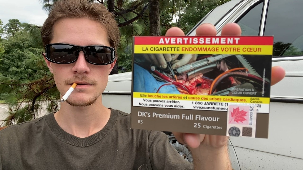Smoking a DK's Premium Full Flavor Cigarette - Review - YouTube