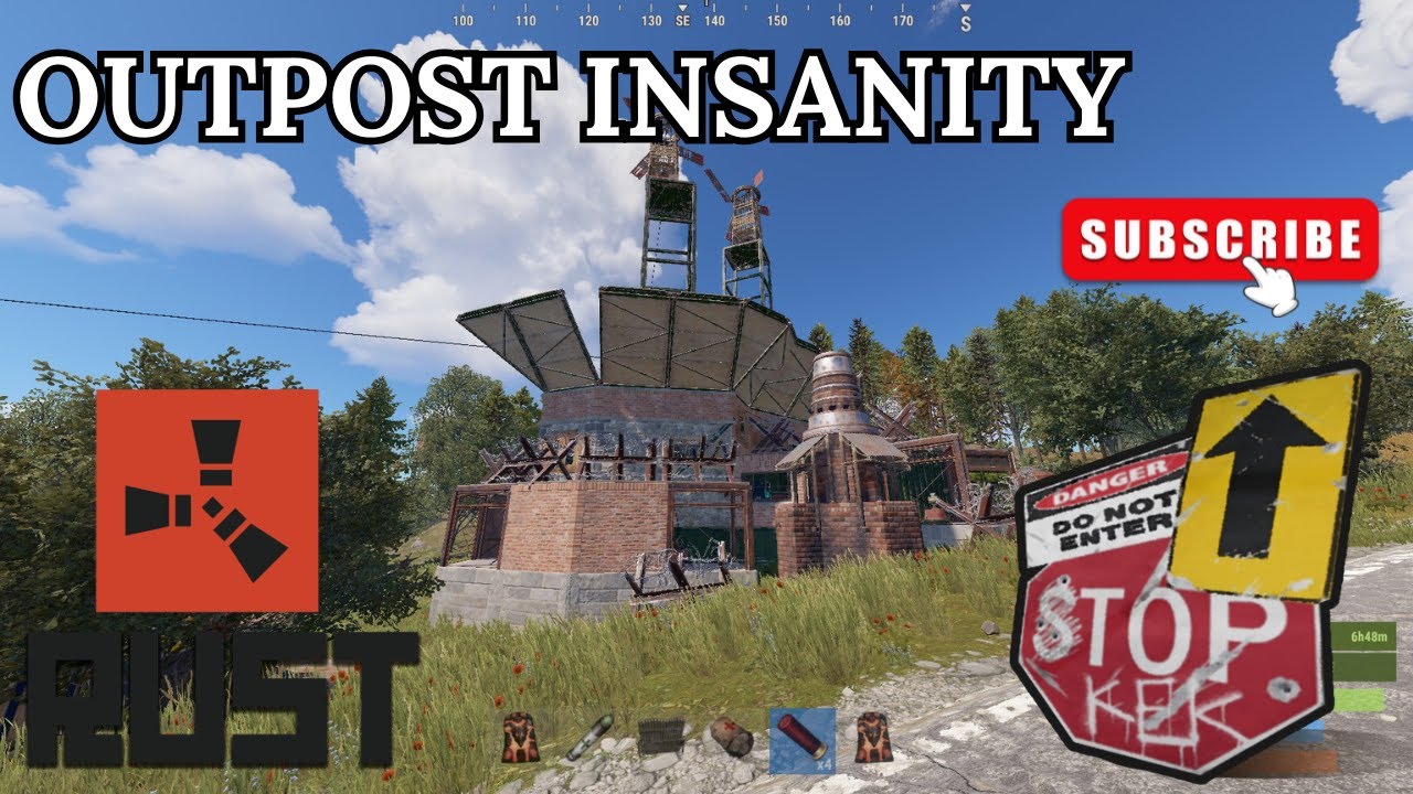 My Rust base at 3000 hours near Outpost! - YouTube