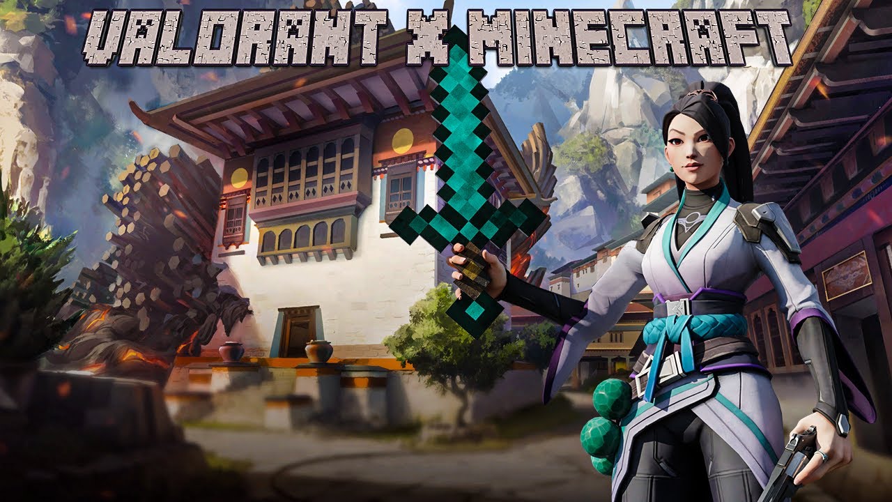 Valorant with Minecraft sound | Valorant X Minecraft 4K - YouTube