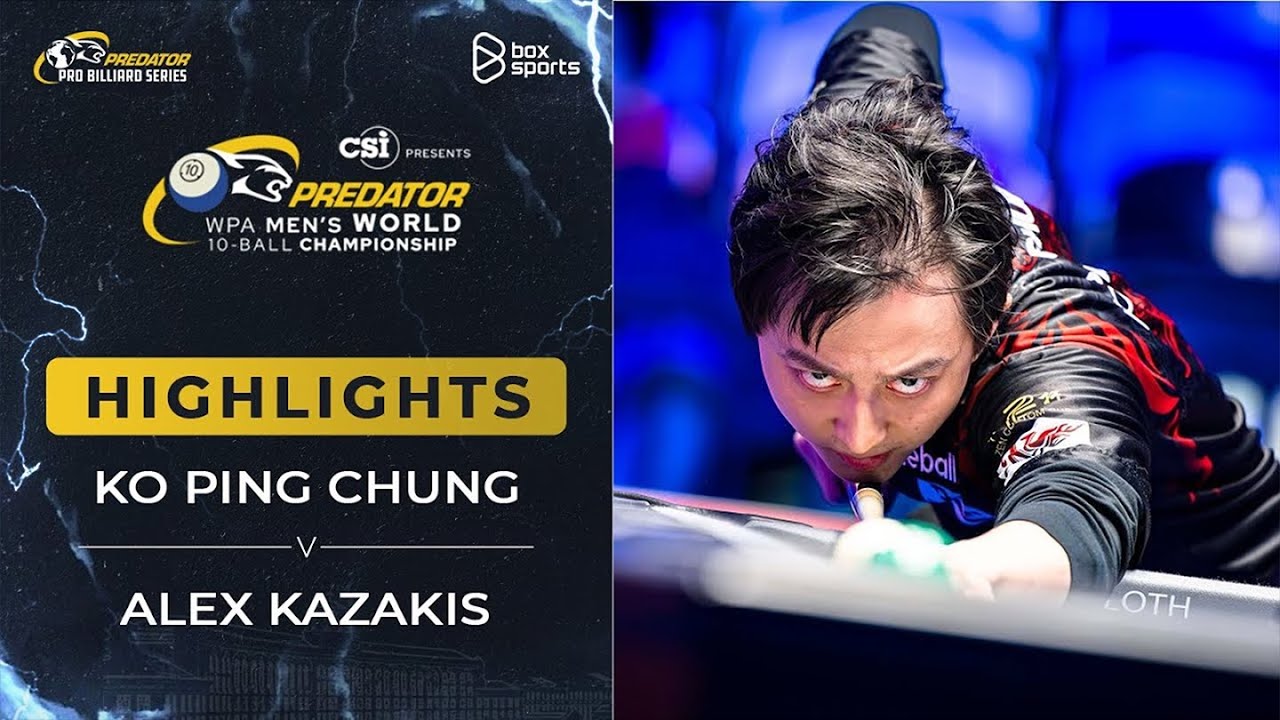 HIGHLIGHTS | Ko Ping Chung vs Alex Kazakis | WPA World Championship Men ...
