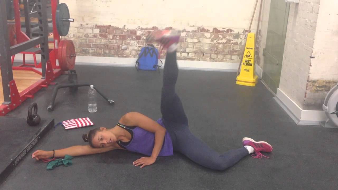pilates side lying leg lifts - side glutes - YouTube