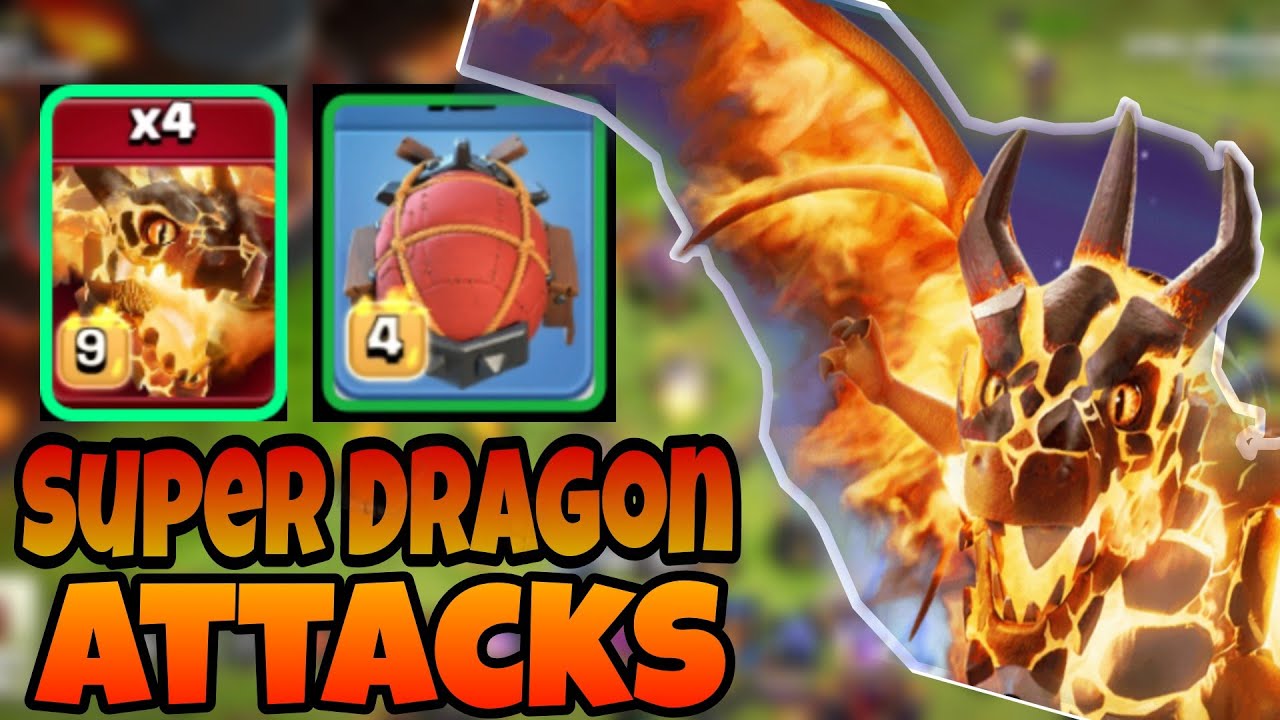 New Troops Attacks |Super Dragon Attack Combination / Clash Of Clans ...