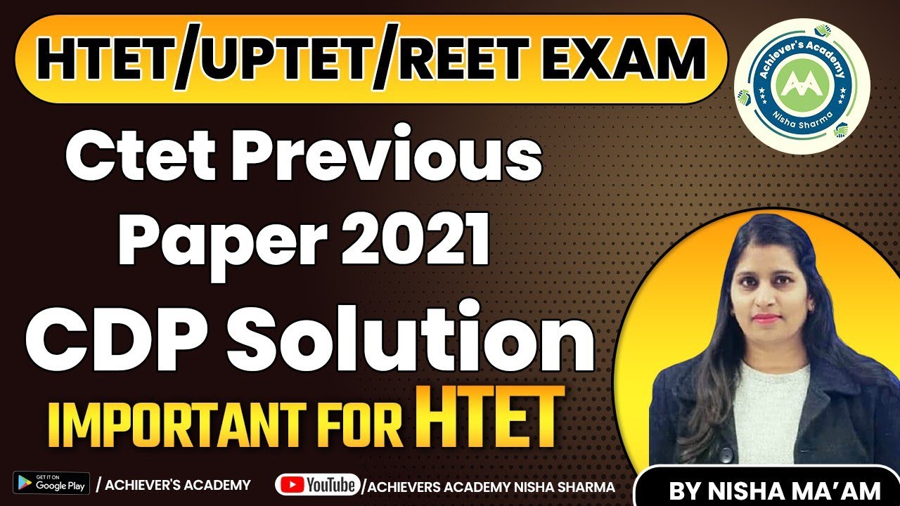 Most imp CDP PEDAGOGY QUESTIONS FOR HTET /CTET /REET/UPTET /TGT PGT ENGLISH BY NISHA SHARMA ...
