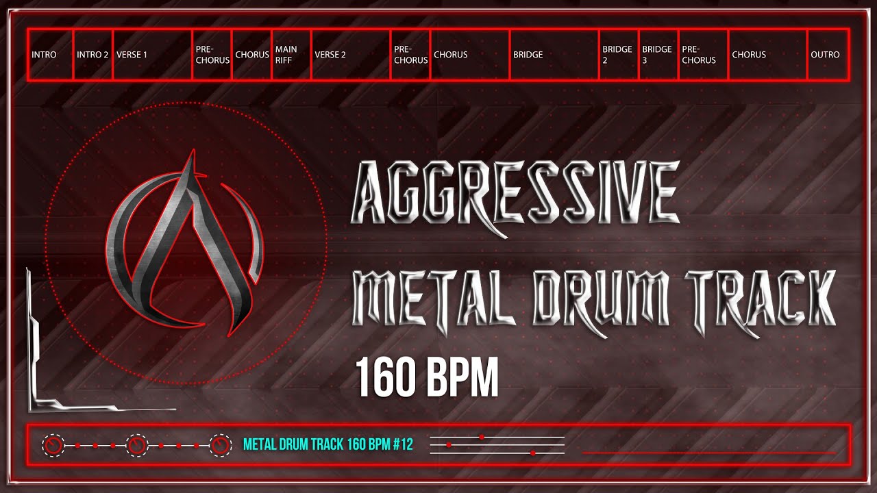 Aggressive Metal Drum Track 160 BPM | Preset 3.0 (HQ,HD) - YouTube
