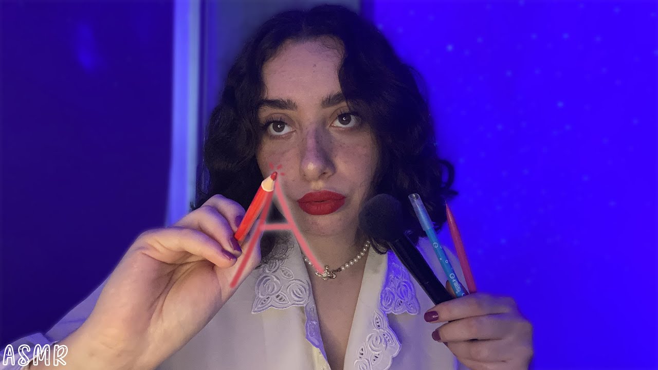 🌙 ASMR FRANÇAIS : TRACING YOUR FACE, JE TRACE ET REDESSINE TON JOLI ...