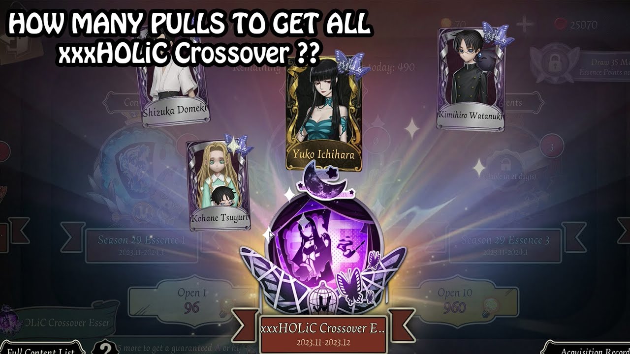 Getting ALL xxxHOLiC Crossover Costume - Identity v - YouTube