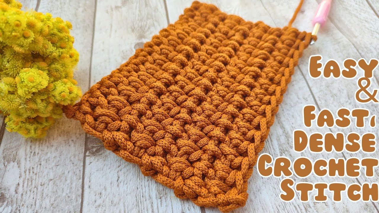 Super Easy and Quick Dense Half Double Crochet Stitch | One Row Repeat ...