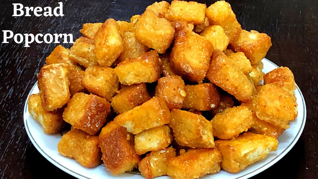 Easy Caramel Bread Popcorn - Bread Popcorn - Jaggery Caramel Bread ...