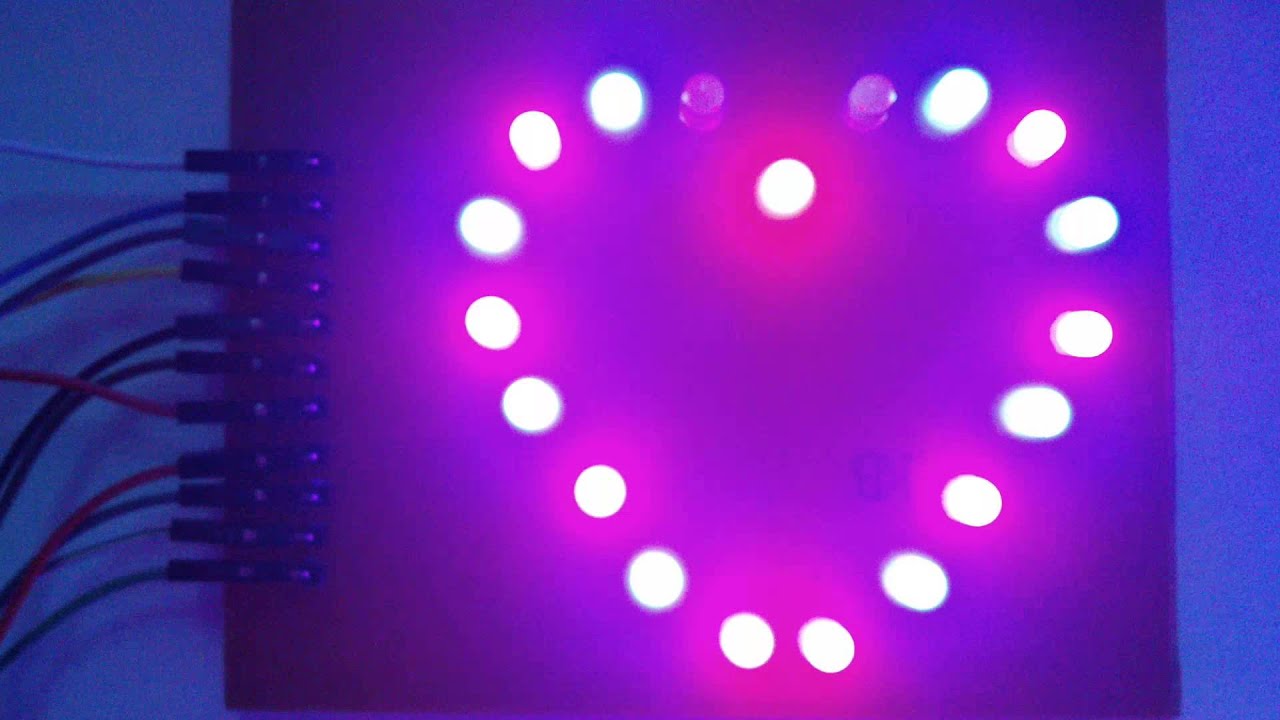 LED TRÁI TIM IC 555 IC 4017 - YouTube