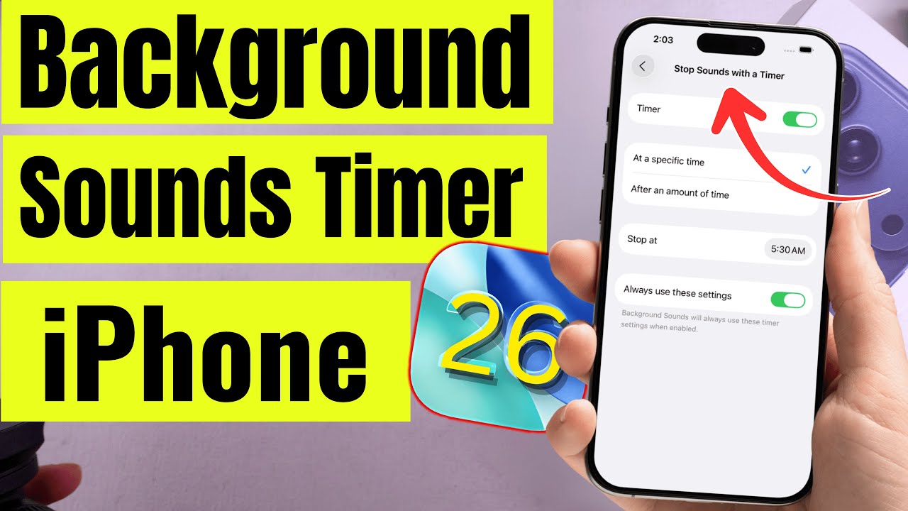 How to Set & Change Background Sounds Timer on iPhone in iOS 26 - YouTube