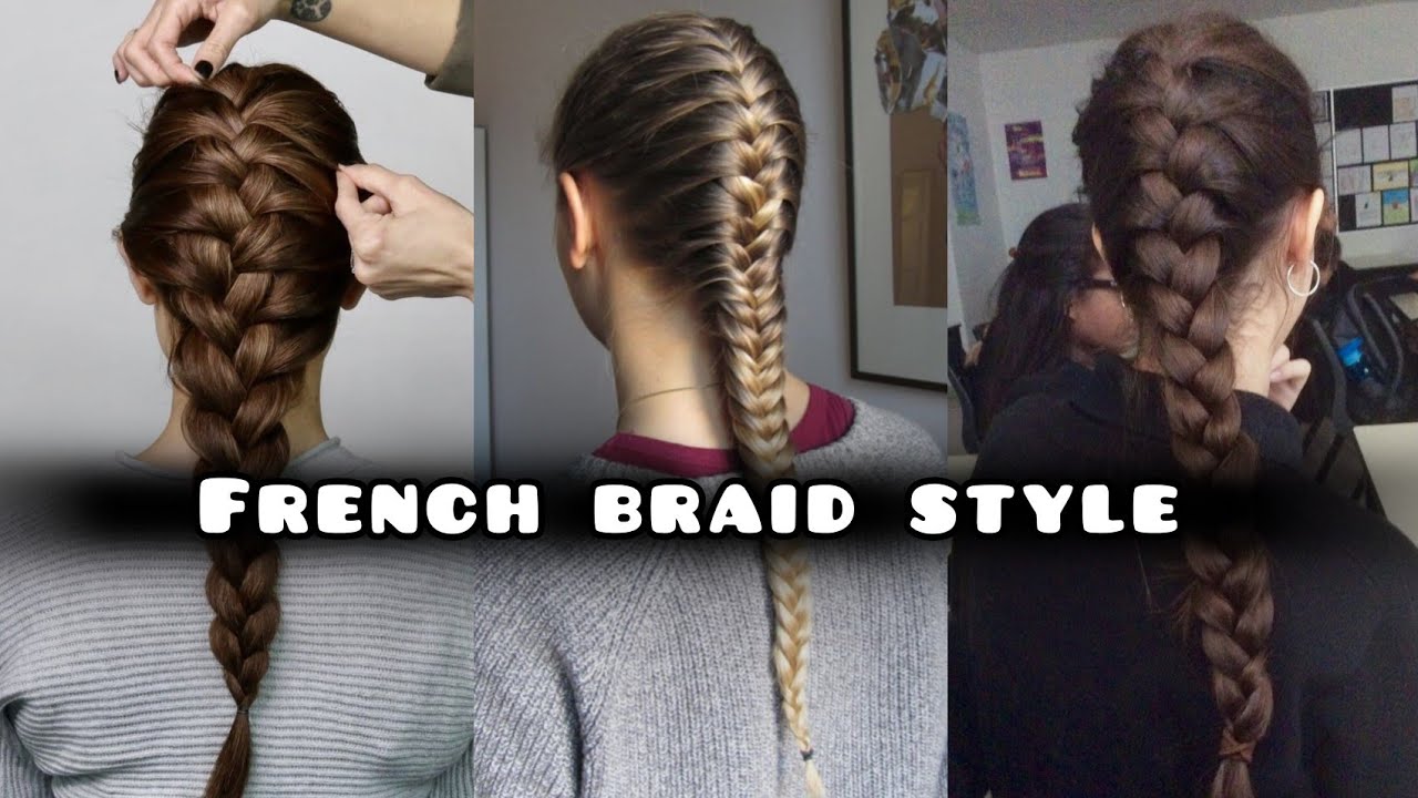 French braid easy tutorial 😍/ french braid step by step tutorial / back ...