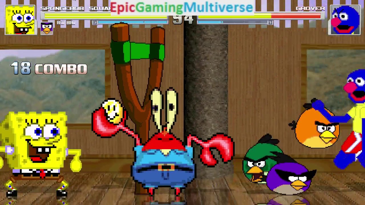SpongeBob SquarePants And Angry Birds VS Grover In A MUGEN Match ...