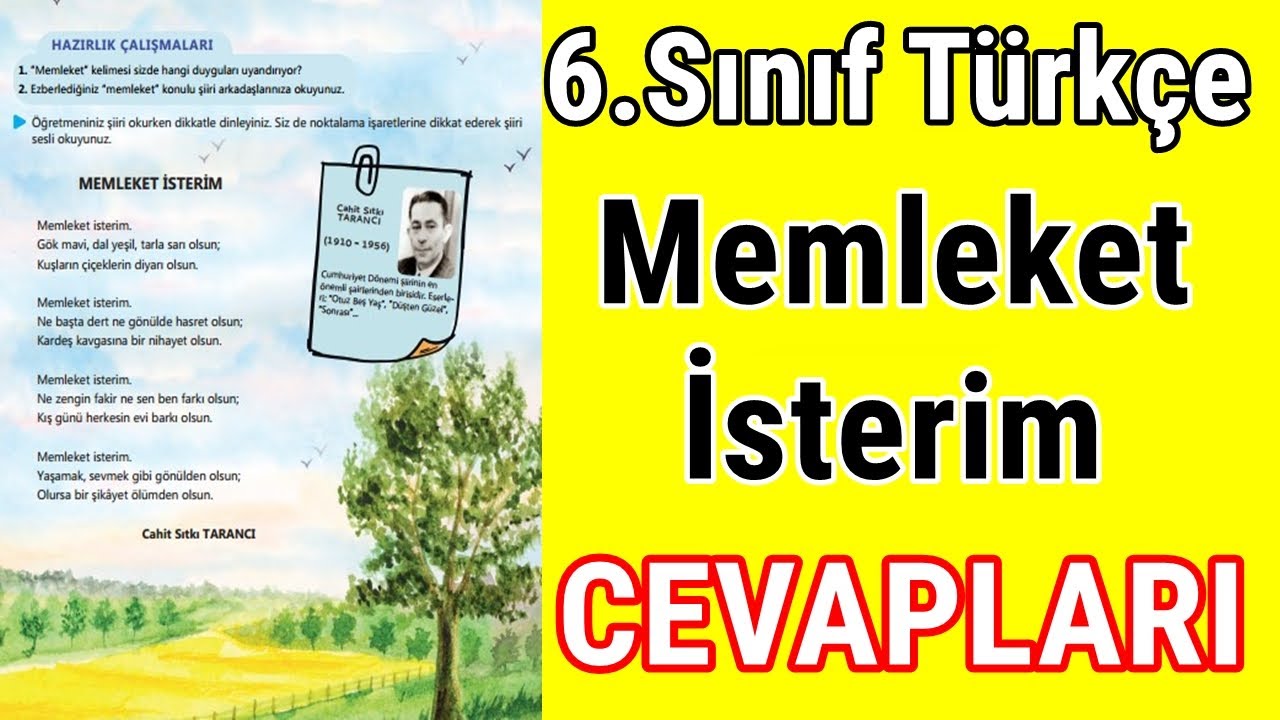 6. Sınıf Memleket İsterim Cevapları (MEB Yay. 2023-2024) - YouTube