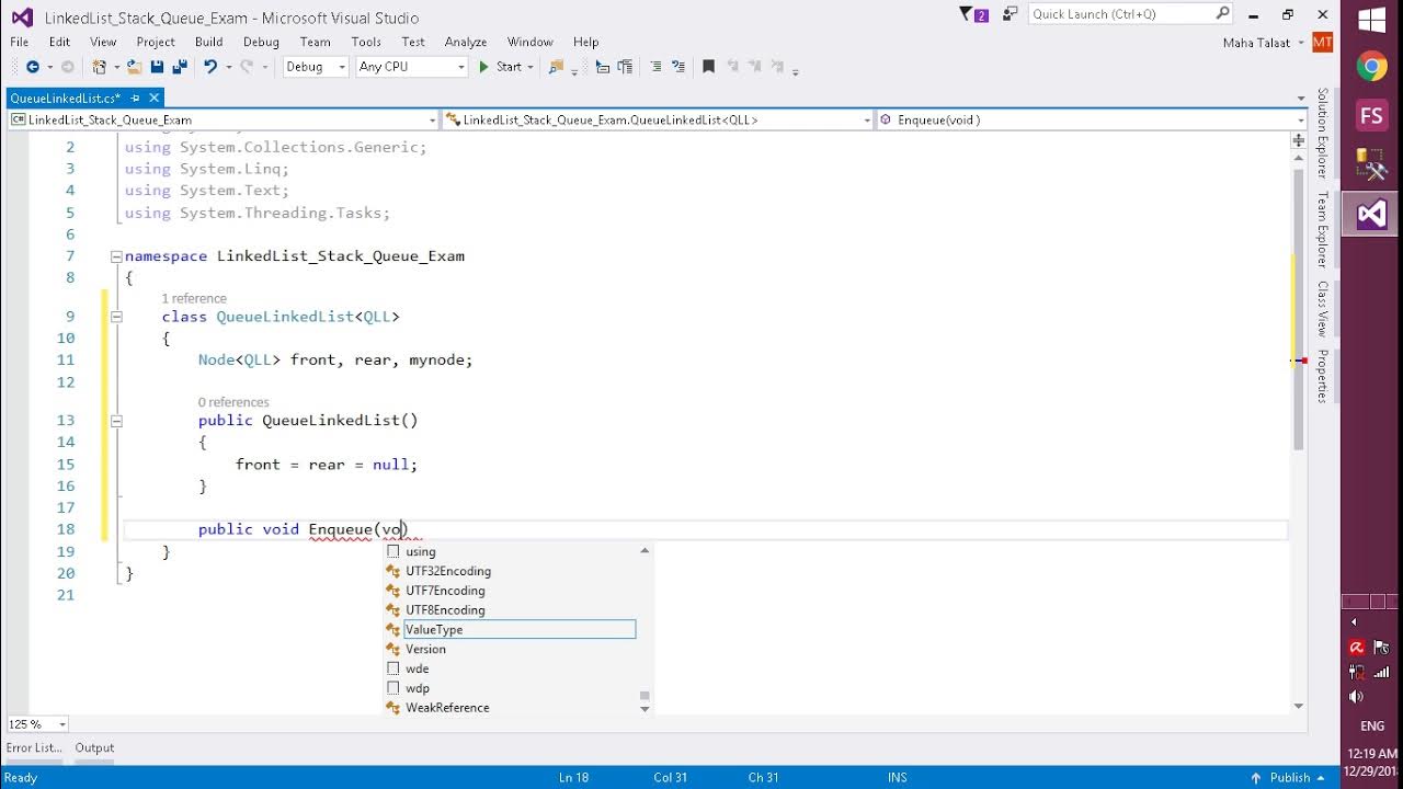 28- Enqueue Linked List - YouTube