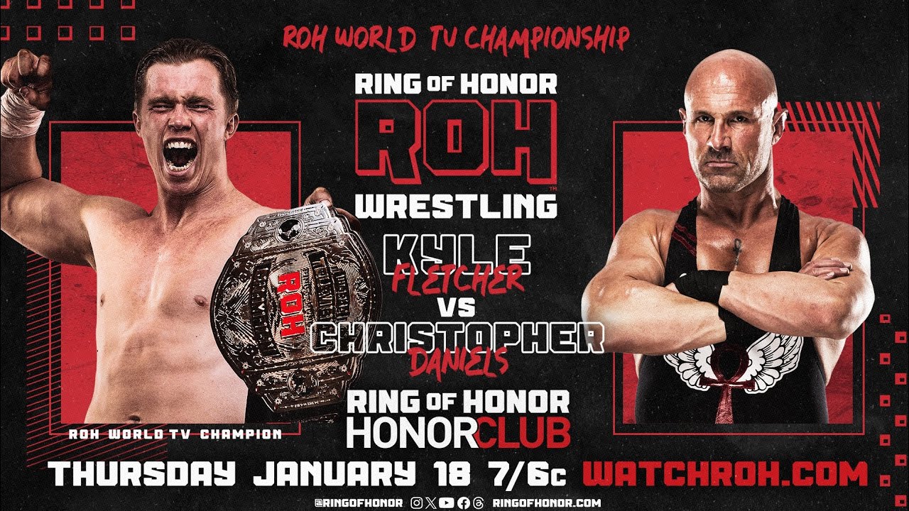 ROH TV CHAMPIONSHIP: Kyle Fletcher (c) vs Christopher Daniels - YouTube