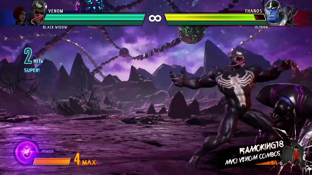 MARVEL VS. CAPCOM: INFINITE venom day 1 combos - YouTube