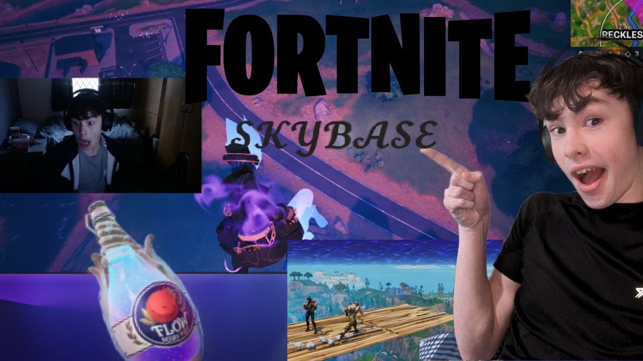 FORTNITE FLOWBERRY FIZZ SKYBASE CHALLENGE (best video idea ever) - YouTube