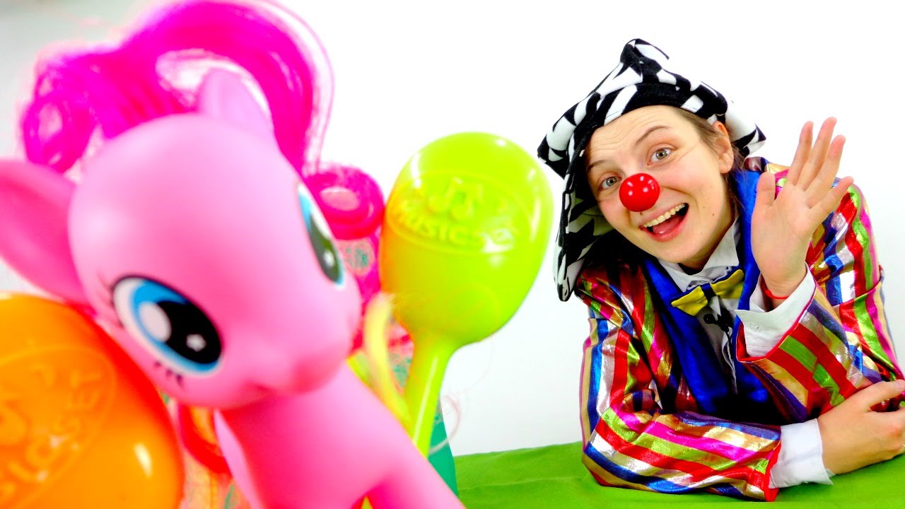 Try not to Laugh with My Little Pony Toys & a Clown. - YouTube