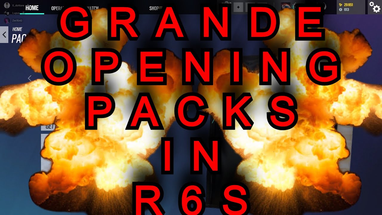Grande opening of packs in R6S - YouTube