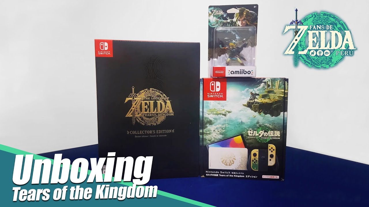 Mega Unboxing de Zelda: Tears of the Kingdom | Edición de Colección + Nintendo Switch OLED ...