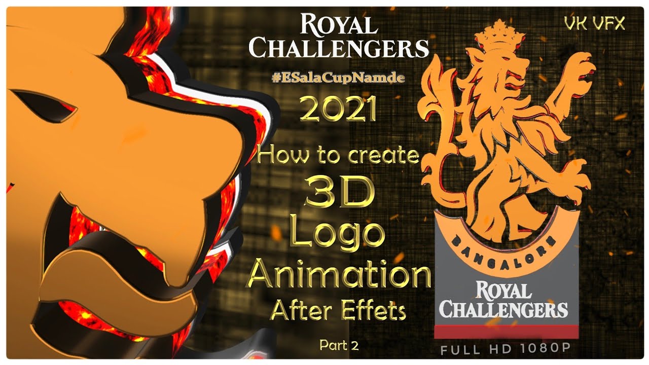 How to create RCB 3D logo Animation Part 2 | After Effects Tutorial ...
