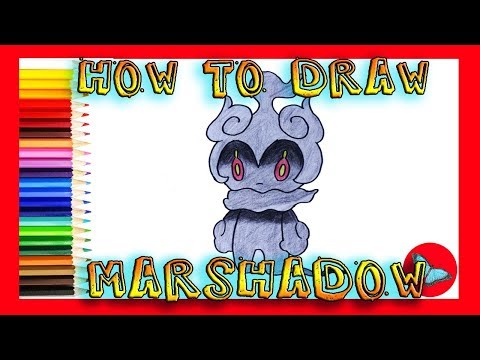 How To Draw Marshadow From Pokemon|Coloring and Drawing For Kids - YouTube