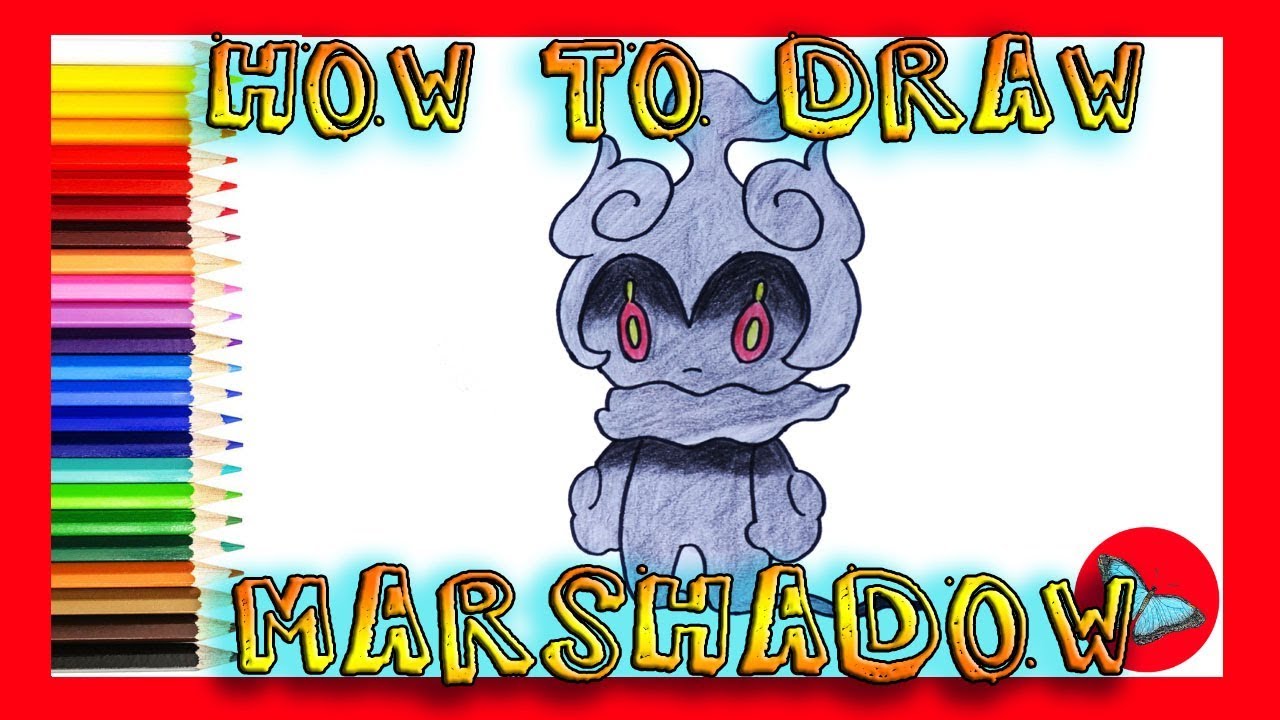 How To Draw Marshadow From Pokemon|Coloring and Drawing For Kids - YouTube