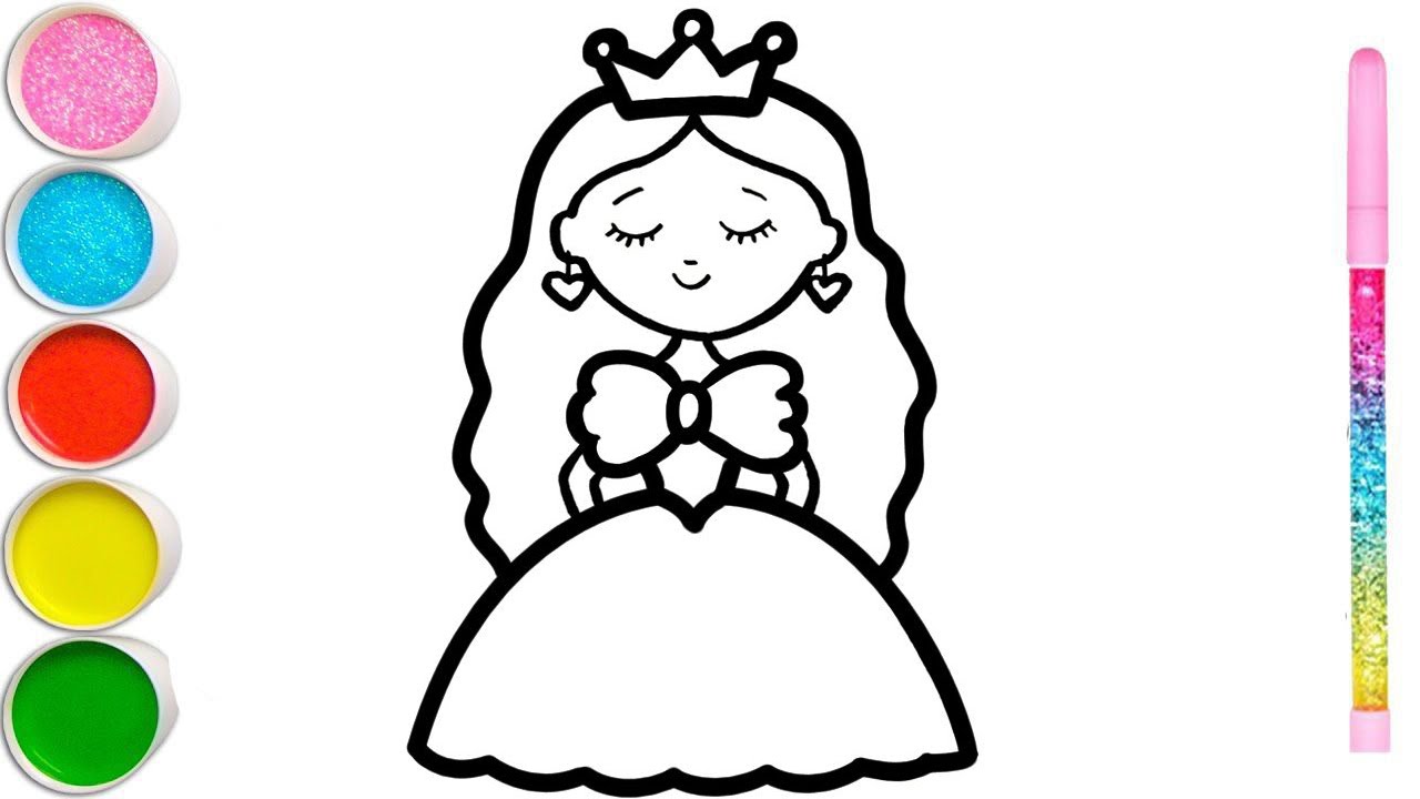 How to draw a princess, a bag, shoes and cosmetics, a fish, a bride and ...