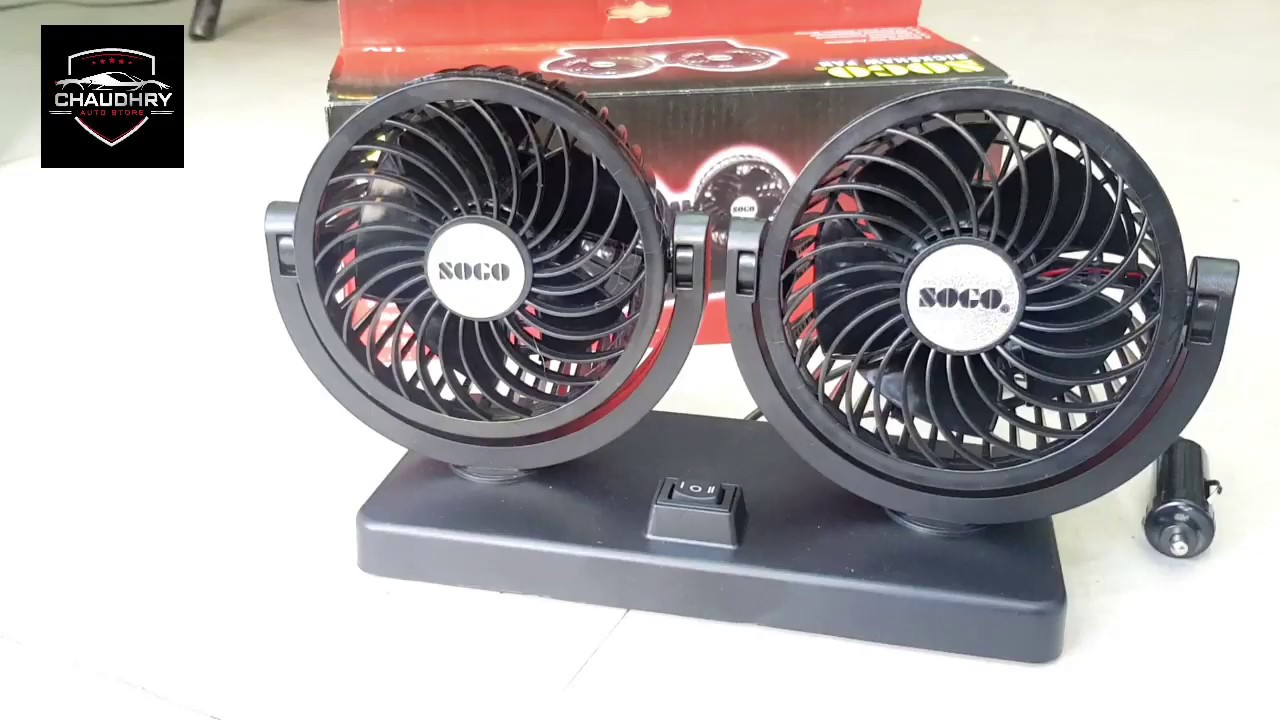 Dual Fan Portable 12v - YouTube
