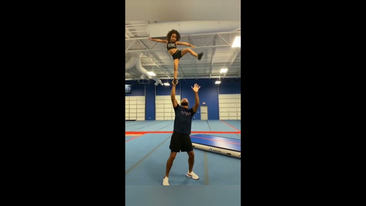Sweet moments Father & Daughter Cheer dance Stunt - YouTube