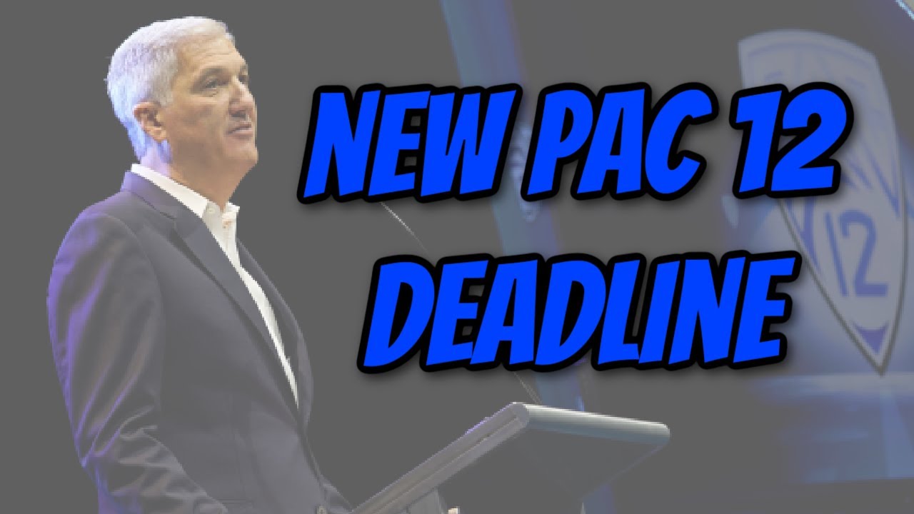 New Pac 12 TV Deal Deadline - YouTube