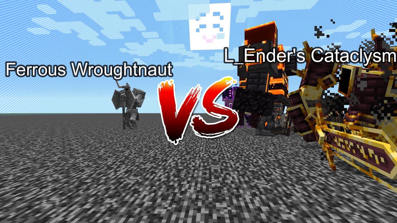 Ferrous Wroughtnaut vs L_Ender's Cataclysm Minecraft Mob Battle - YouTube