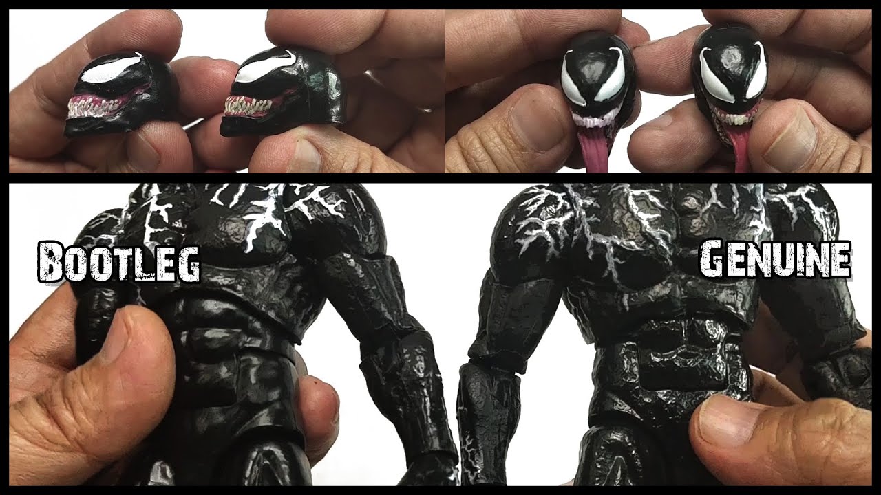Marvel legends Bootleg Venom and the genuine Venom - YouTube