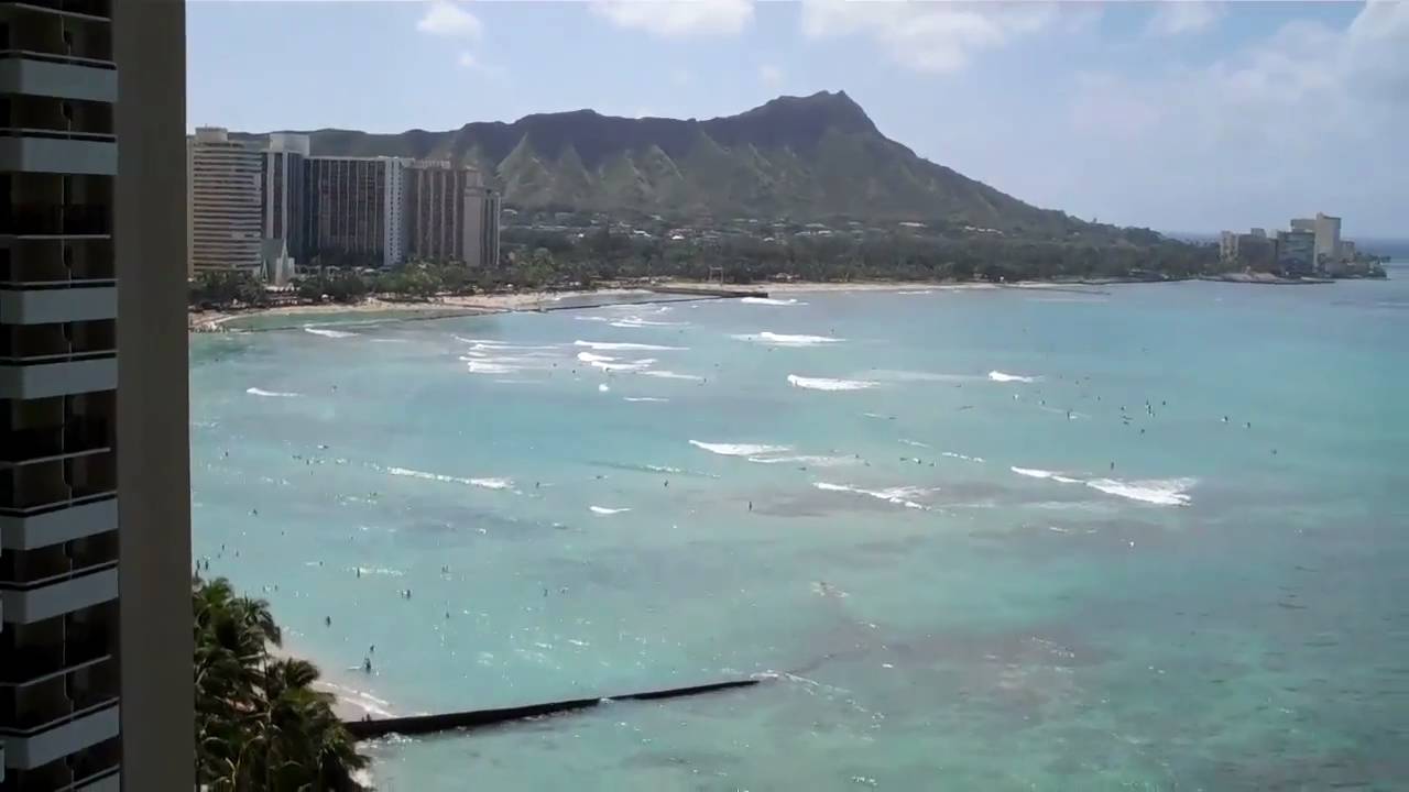 Sheraton Waikiki pool and Diamond Head View - YouTube