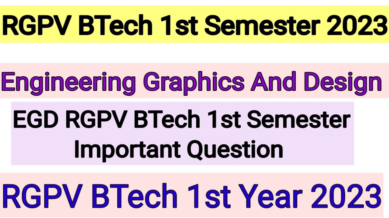 Engineering Drawing RGPV BTech 1st Semester Important Question ...