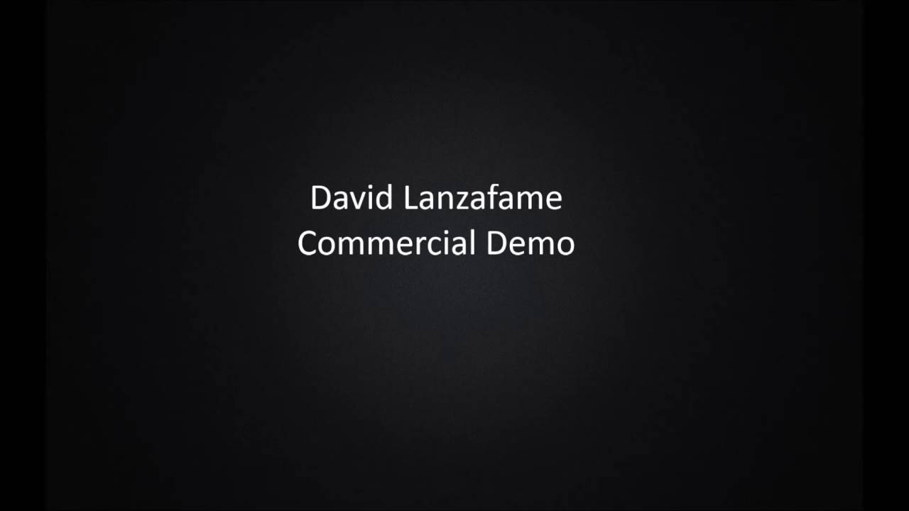David Lanzafame - Commercial Demo - YouTube
