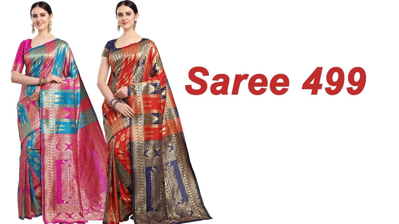 Rs 499 Saree 499 Saree Haul Starting Rs 499 Saree Georgette Satin ...