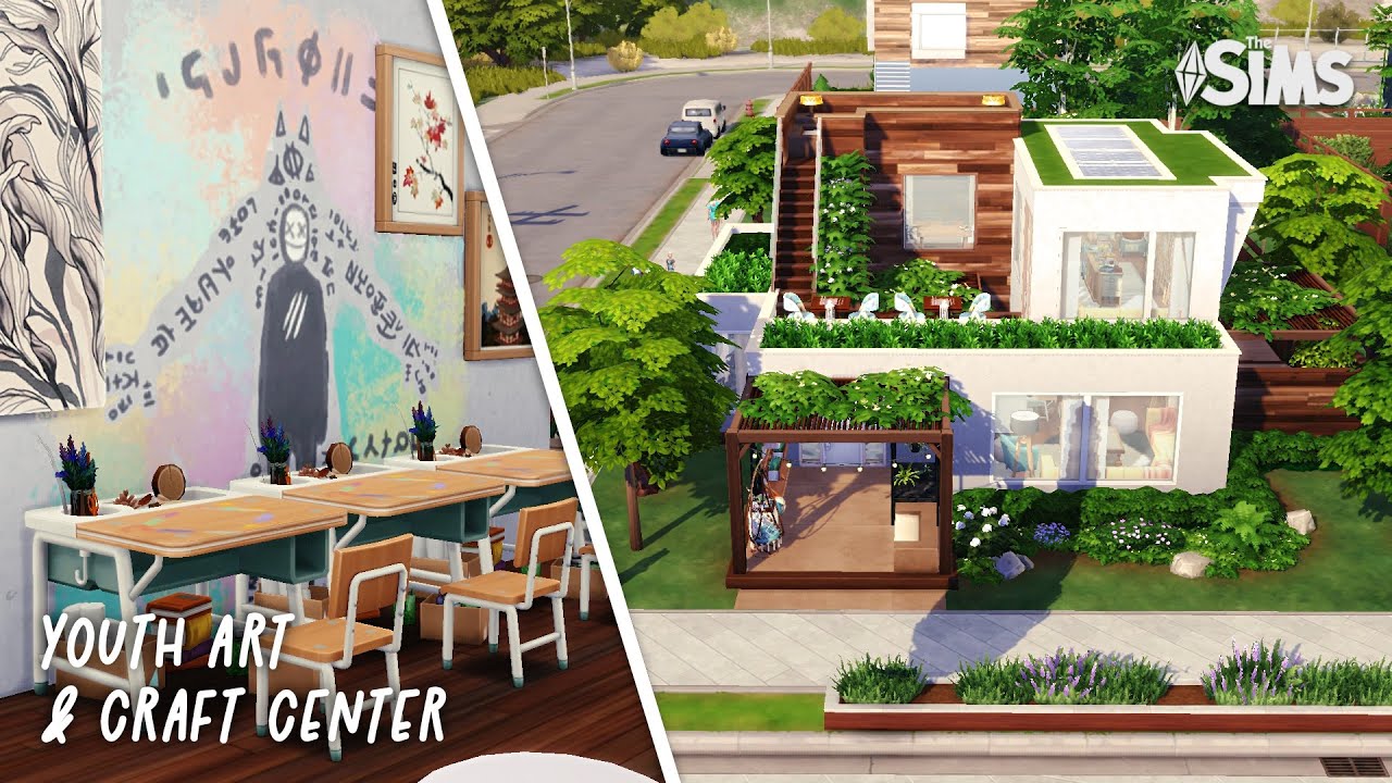 Youth Art & Craft Center 🎨 || #TS4AfterSchool || The Sims 4: Speed ...