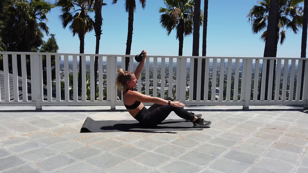 1-Arm KB Sit Up - YouTube