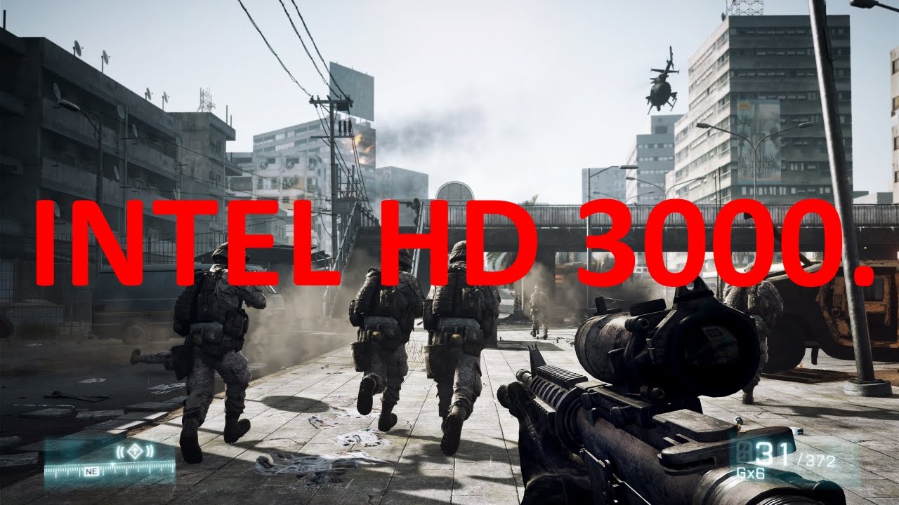 Battlefield 3 on an Intel HD 3000 - YouTube
