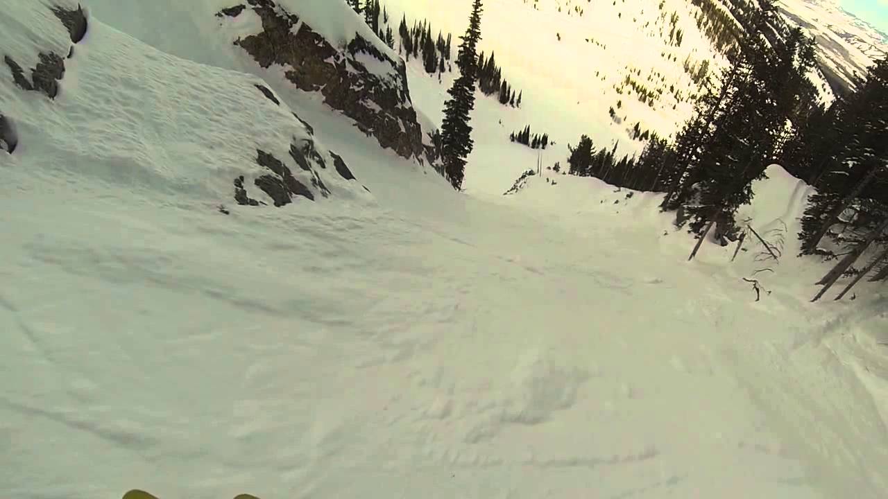 Skiing tower 3 chute at Jackson hole - YouTube