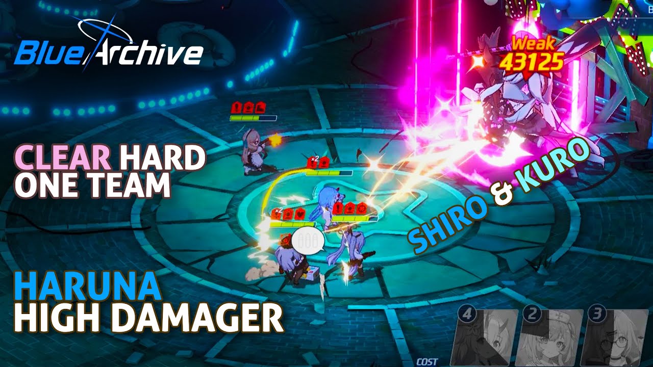 Blue Archive- Raid Boss Shiro & Kuro Team Guide (Clear Hard One Team ...