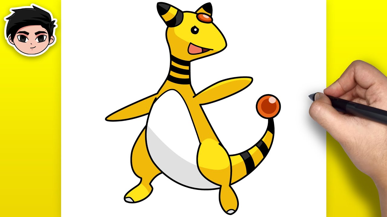 How to Draw Ampharos from Pokemon | Easy Step-by-Step - YouTube