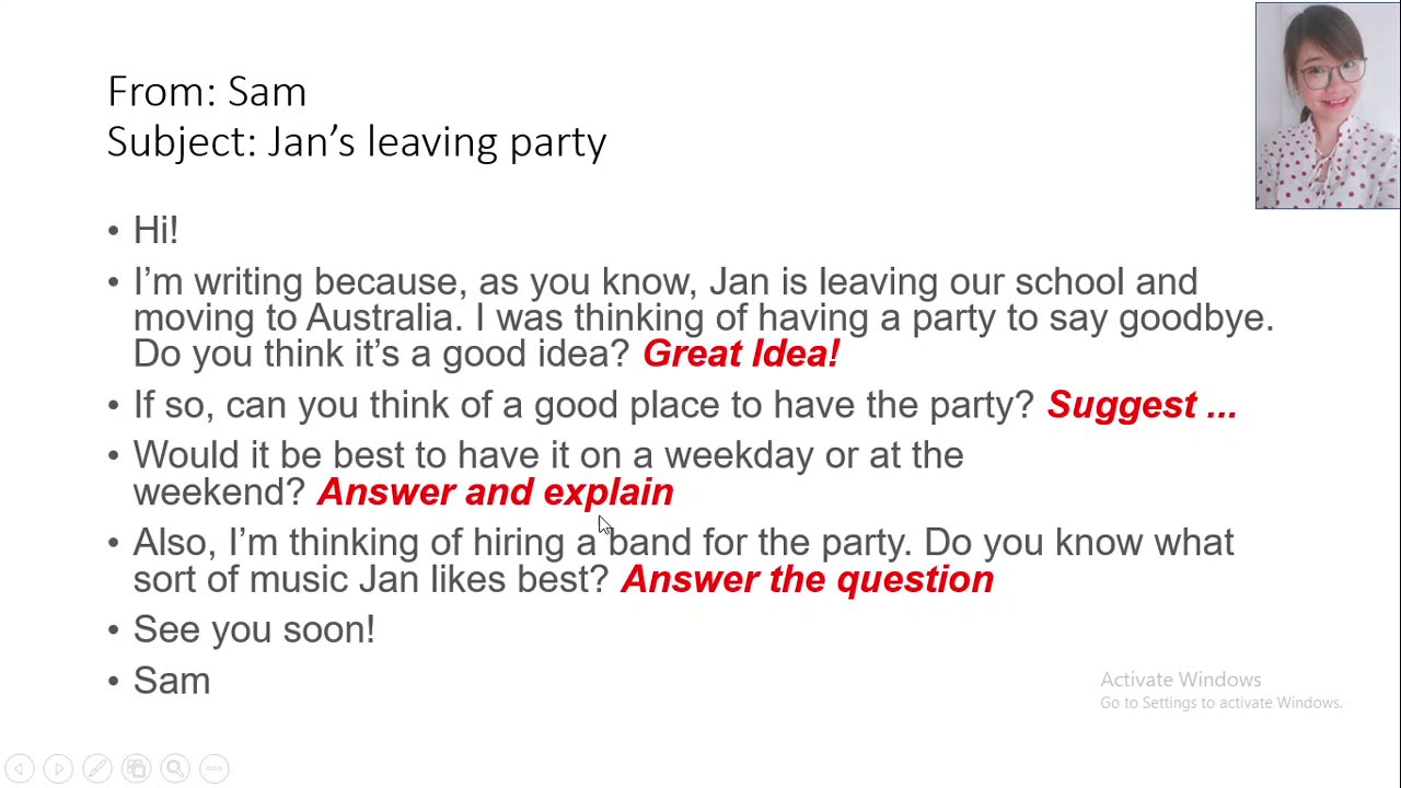 HƯỚNG DẪN VIẾT PHẦN EMAIL THI B1 CAMBRIDGE | PET WRITING PART 1 | MS ...