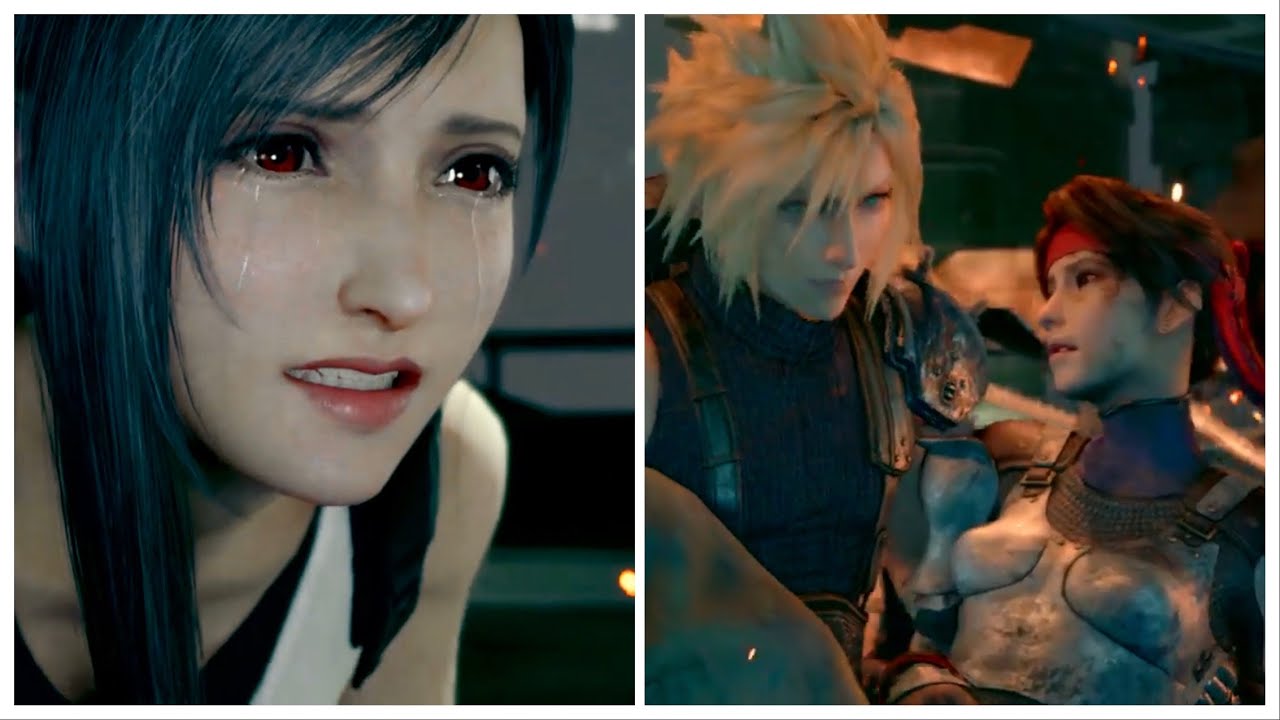 SEXY TIFA CRIES, THE SADDEST SCENE IN FINAL FANTASY VII REMAKE - YouTube