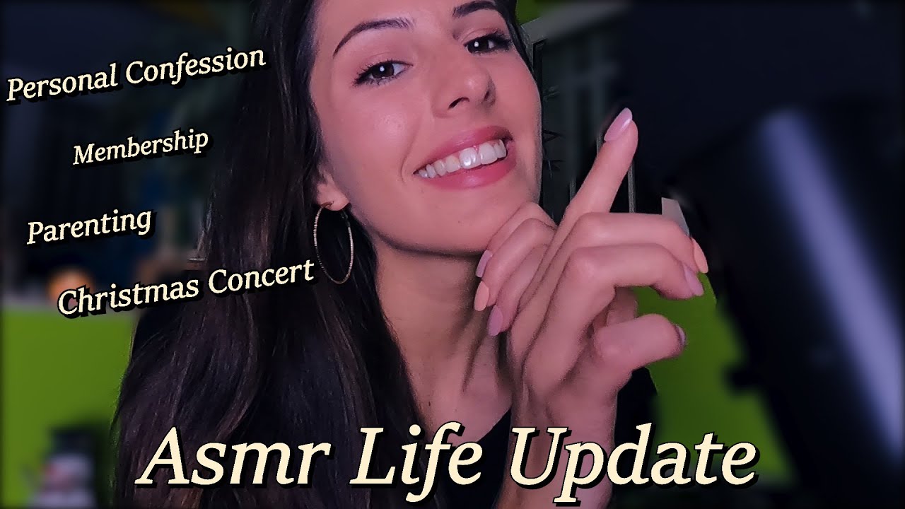 ASMR Life Update 💖| Close Up Whisper| Light Mouth Sounds 👄| Mic ...