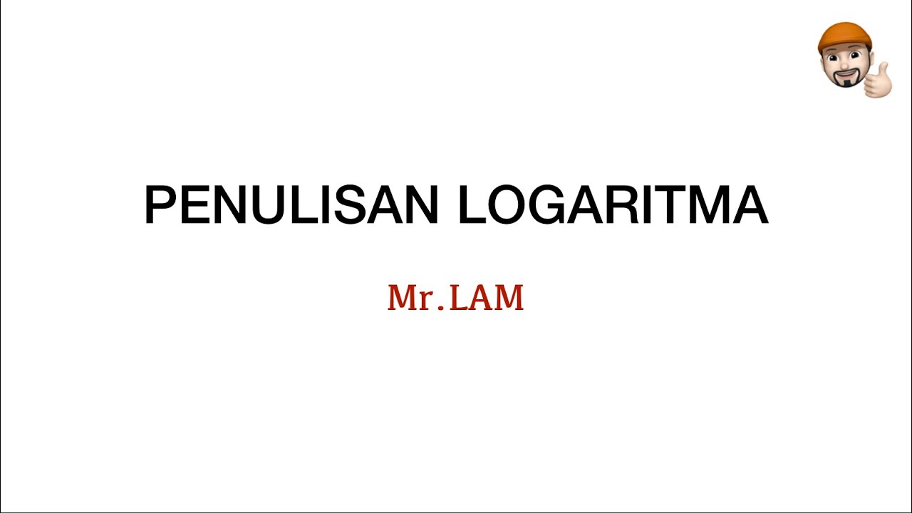 Notasi Logaritma Ternyata Ada Dua Macam - YouTube